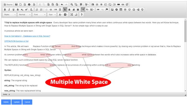 T Sql To Replace Multiple Spaces With Single Space SW Class